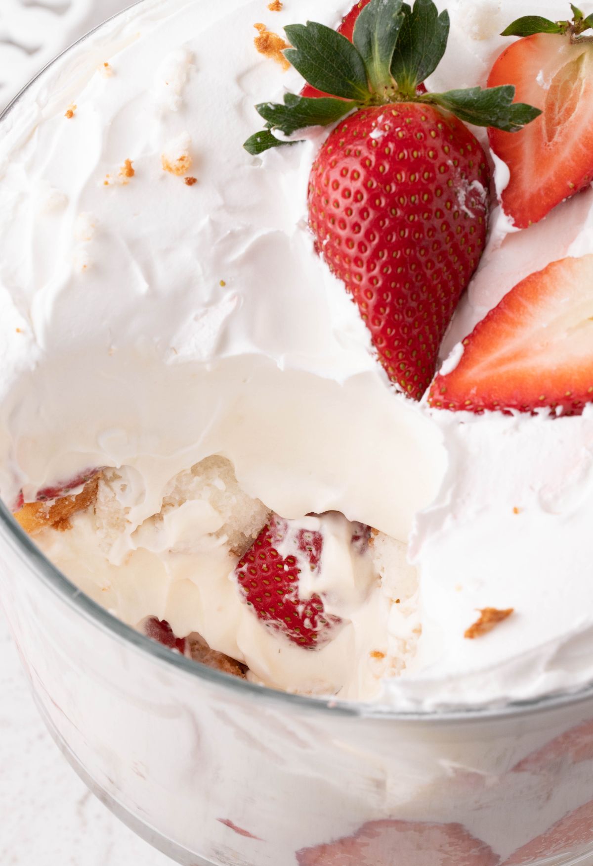 EASY Angel Food Cake Strawberry Trifle - Together as Family