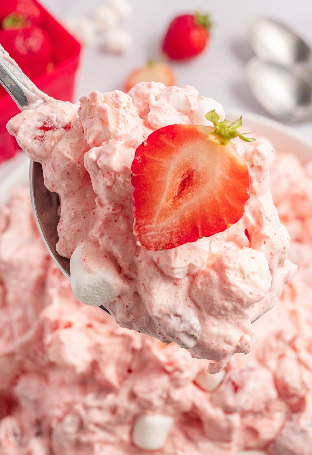 Strawberry Jello Fluff - Together as Family