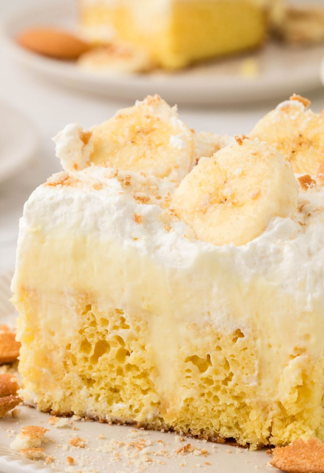 Banana Pudding Poke Cake - Together as Family