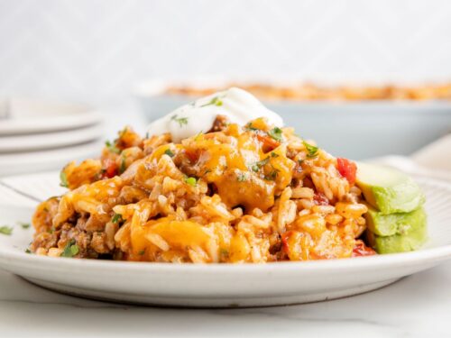 One Pot Cheesy Taco Rice - Together as Family