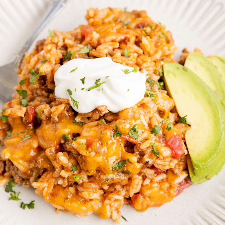 One Pot Cheesy Taco Rice - Together as Family