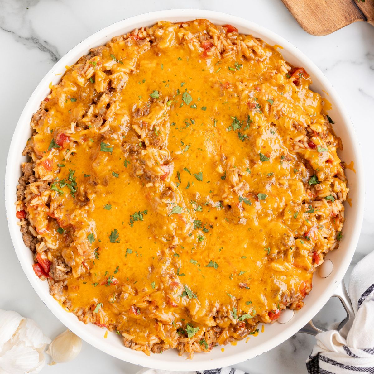 One Pot Cheesy Taco Rice - Together as Family