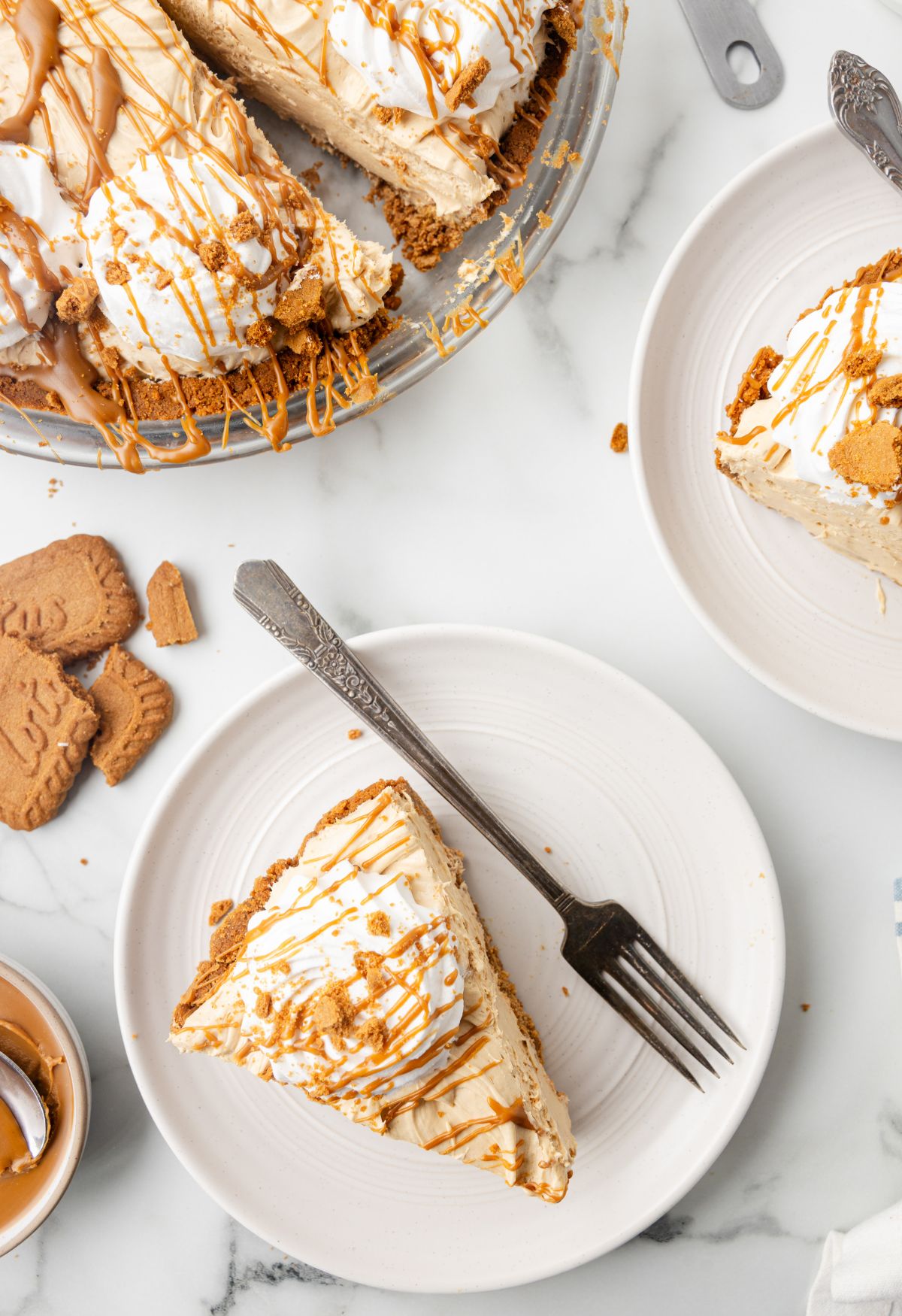 No Bake Cookie Butter Pie (Biscoff Cream Pie with Speculoos) - Together ...