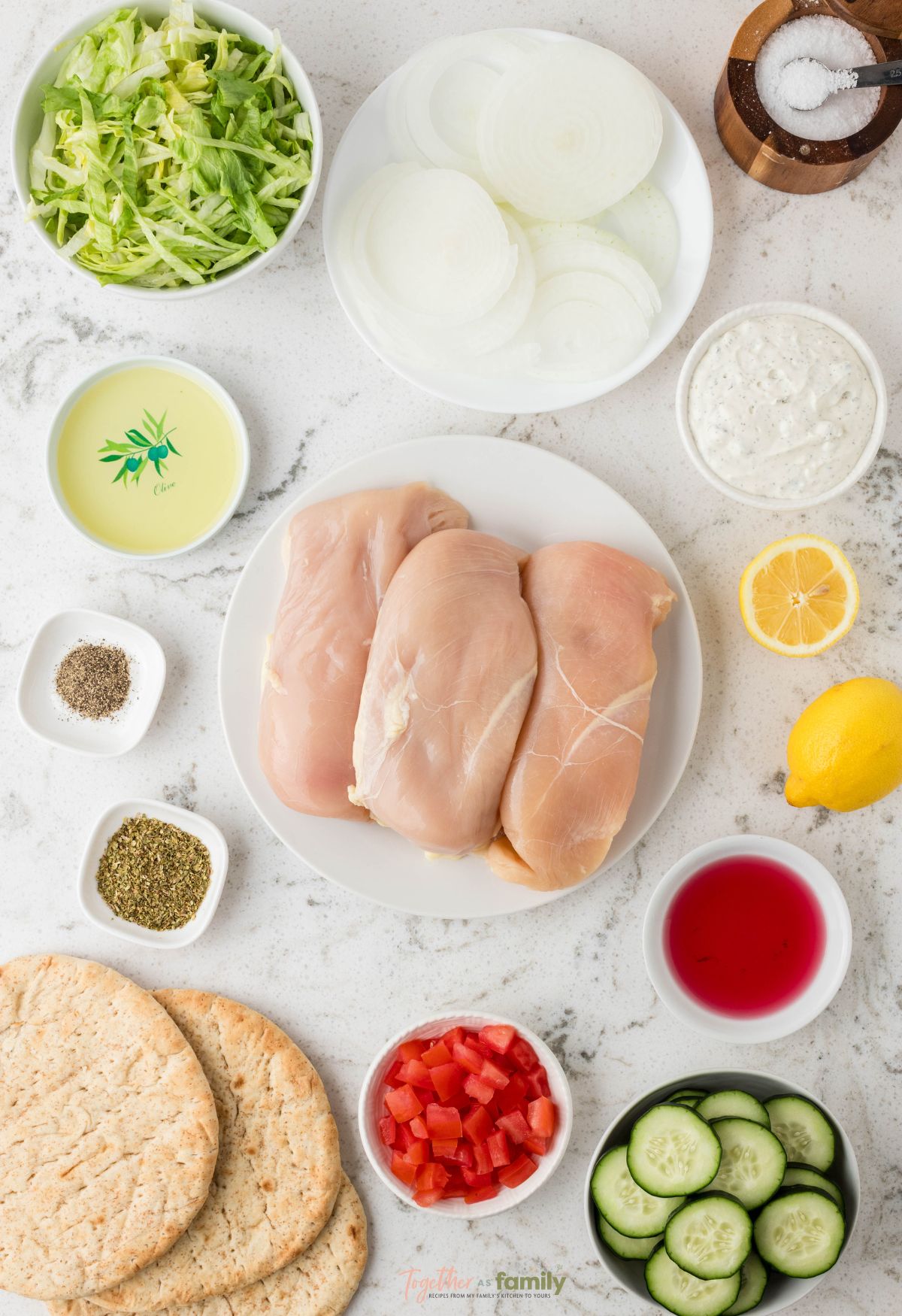 Crockpot Greek Chicken Gyros - Together as Family