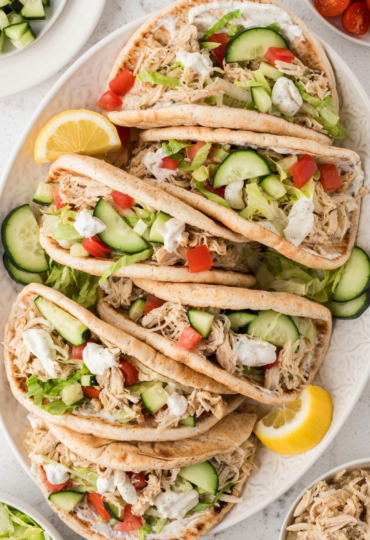 Crockpot Greek Chicken Gyros - Together as Family