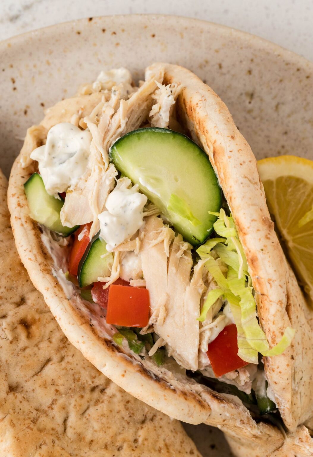 Crockpot Greek Chicken Gyros - Together as Family