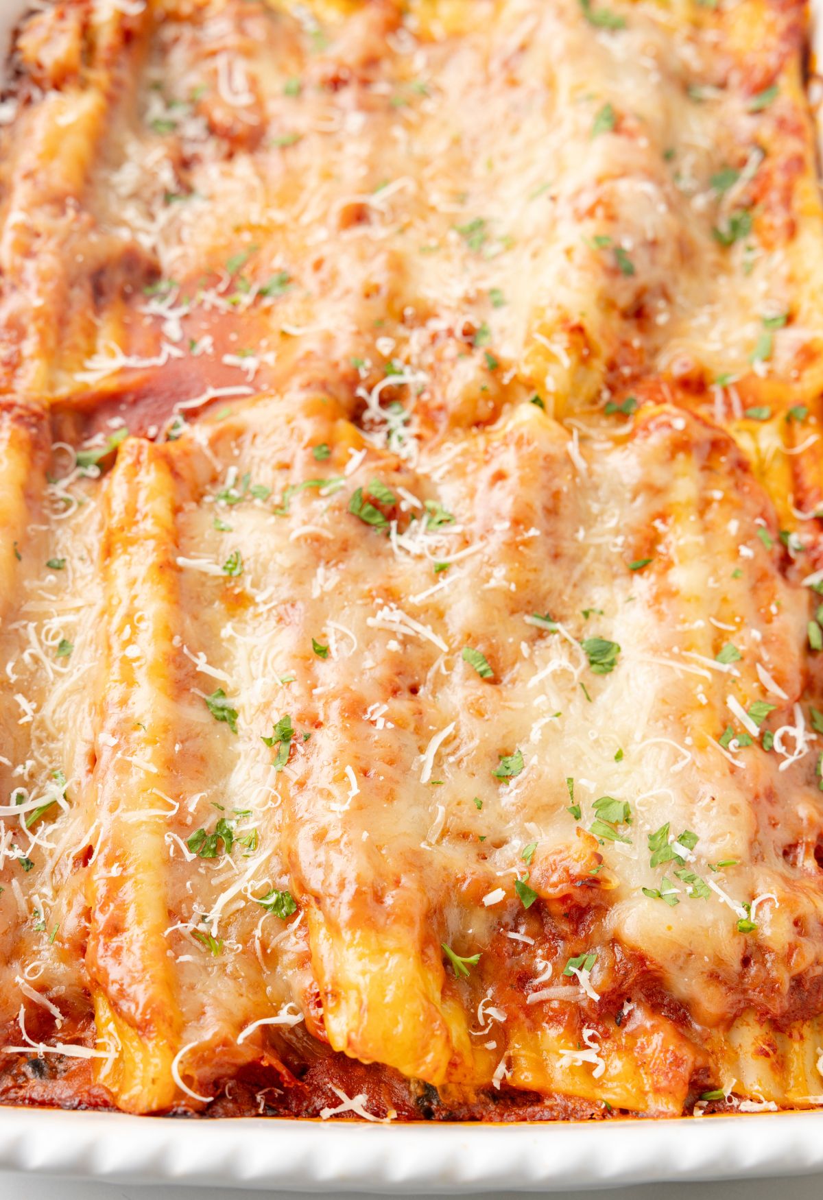 Spinach and Ricotta Cheese Stuffed Manicotti - Together as Family
