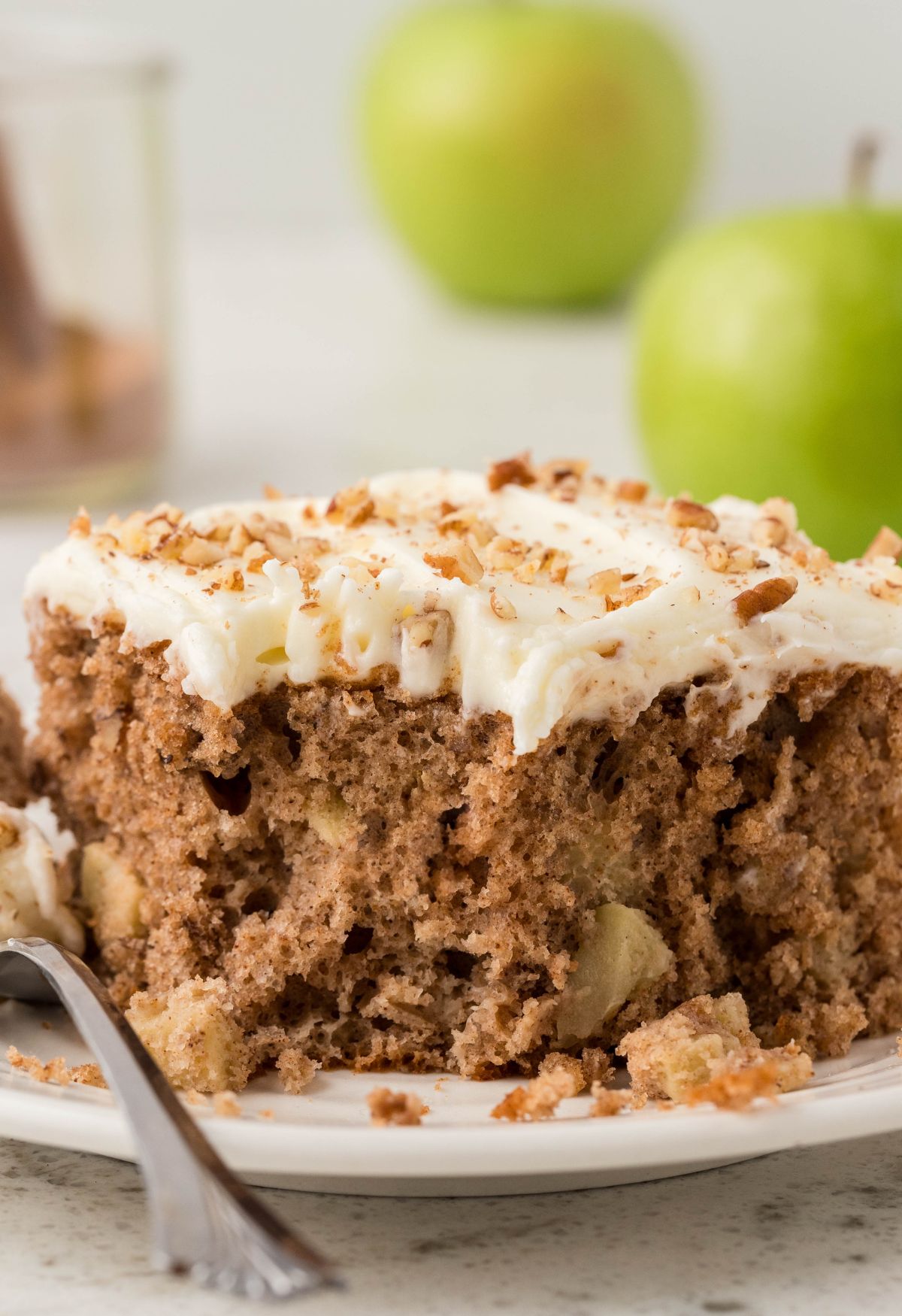 Easy Apple Spice Cake with Cream Cheese Frosting - Together as Family