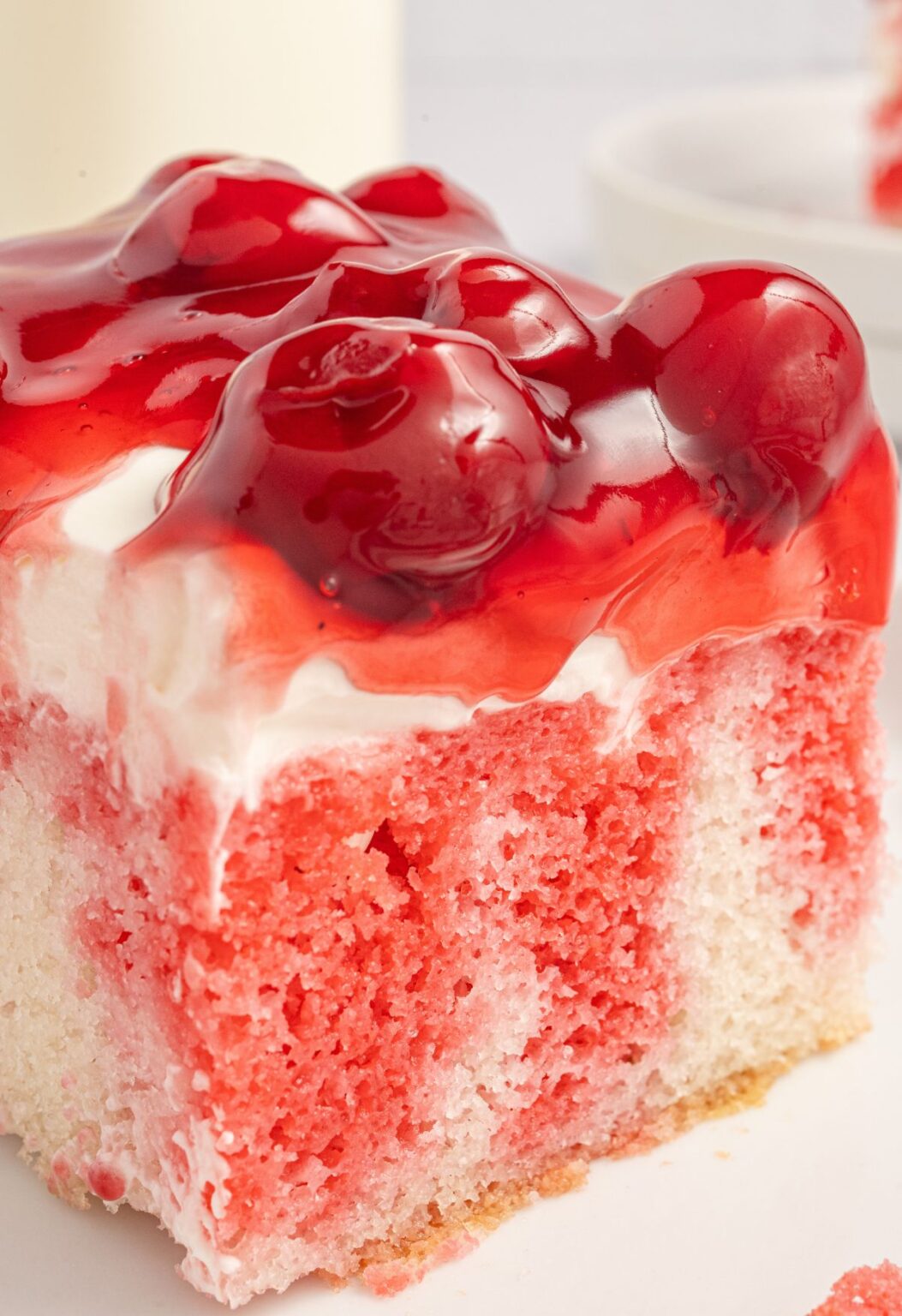 Easy Cherry Poke Cake - Together as Family