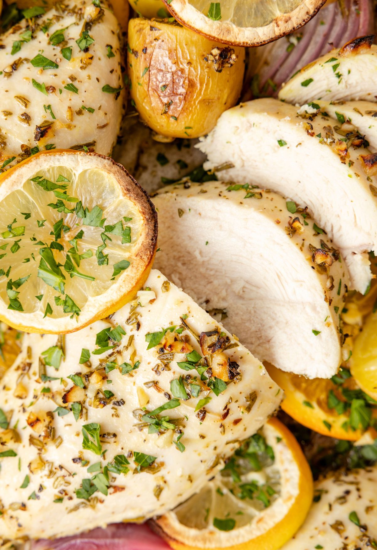 Sheet Pan Citrus Herb Chicken and Potatoes - Together as Family