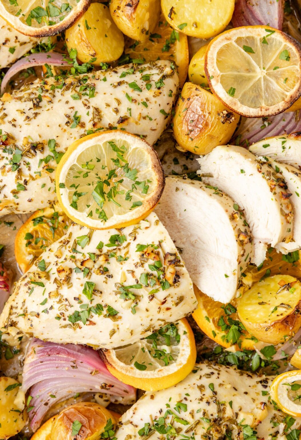 Sheet Pan Citrus Herb Chicken and Potatoes - Together as Family