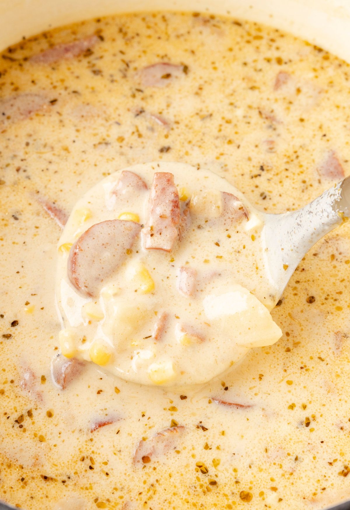 Kielbasa Corn Chowder - Together as Family