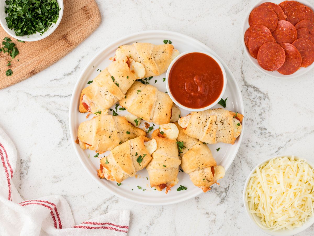 Crescent Pizza Rolls (Stuffed Pepperoni Roll-Ups) - Together as Family