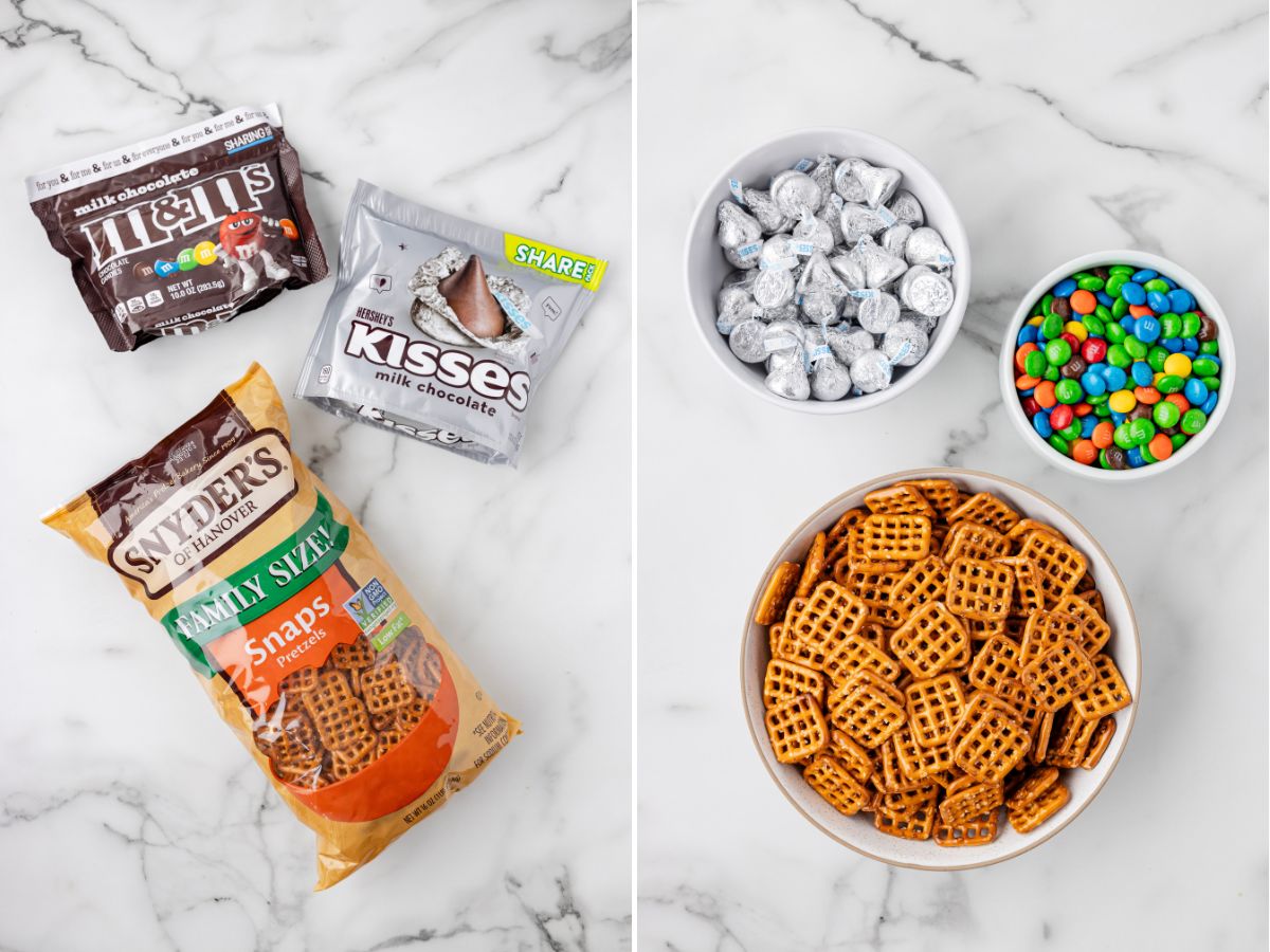 Hershey Kisses Pretzels (With M&M Candies & Chocolate Kiss) - Together ...