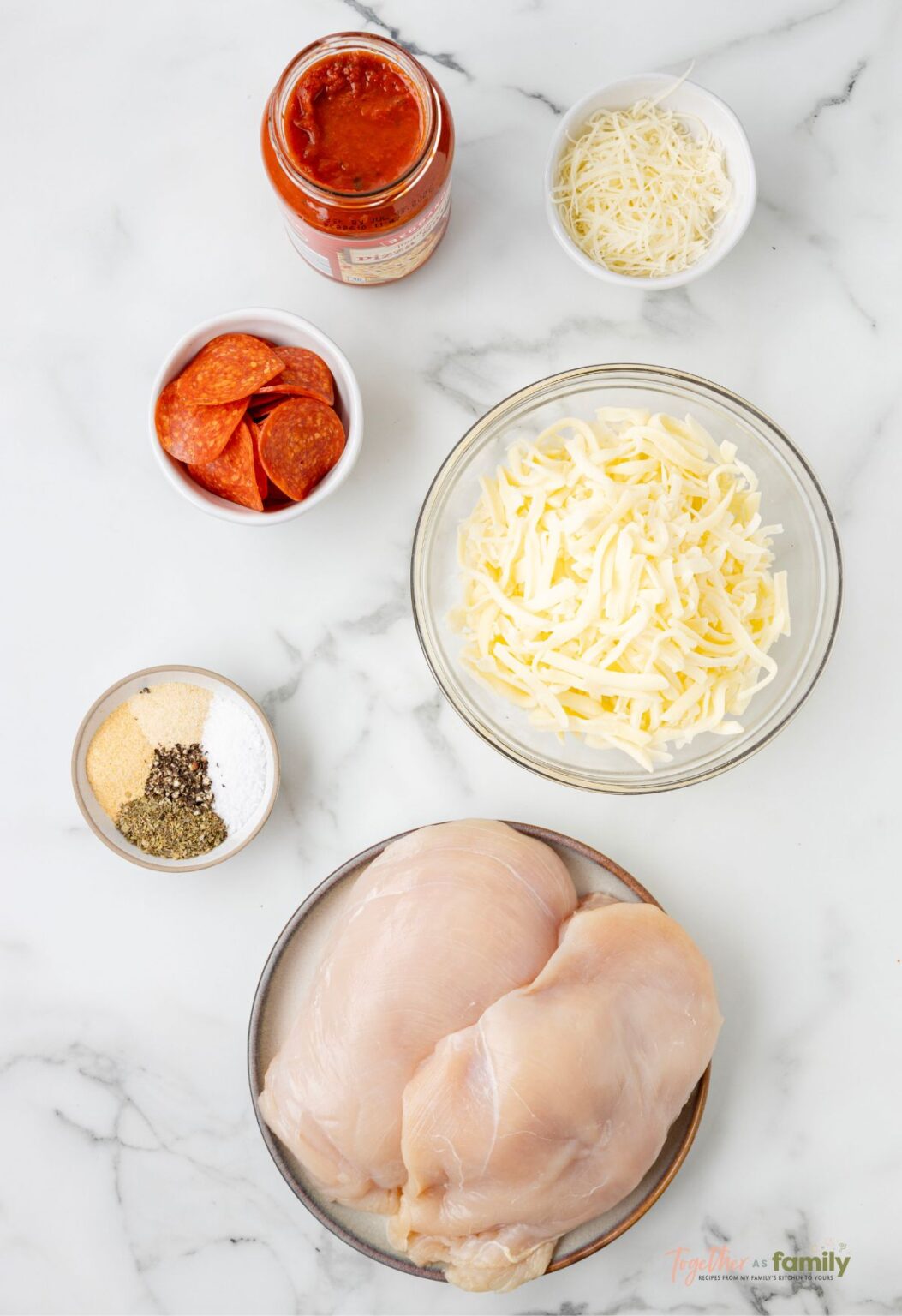 Pepperoni Pizza Chicken Bake (EASY Dinner Recipe) - Together as Family
