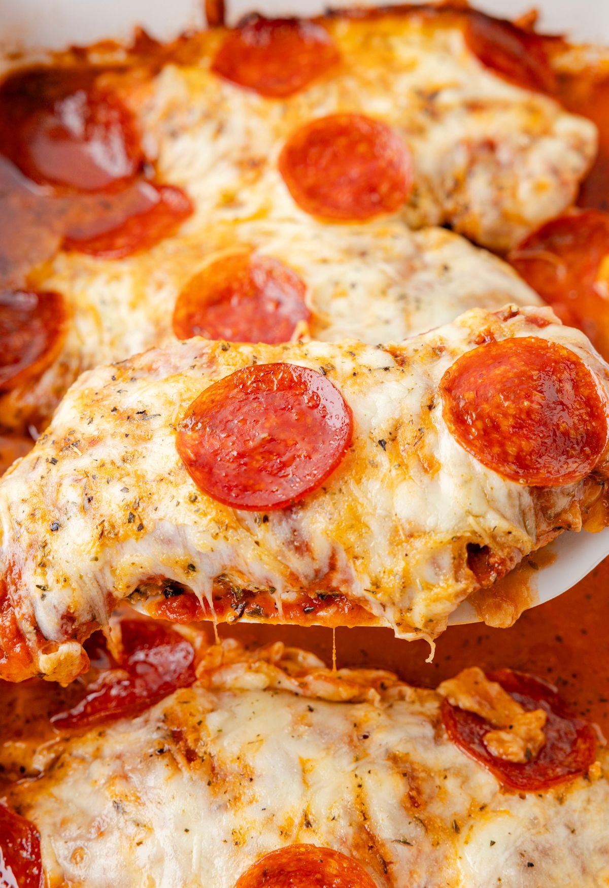 Pepperoni Pizza Chicken Bake (EASY Dinner Recipe) - Together as Family