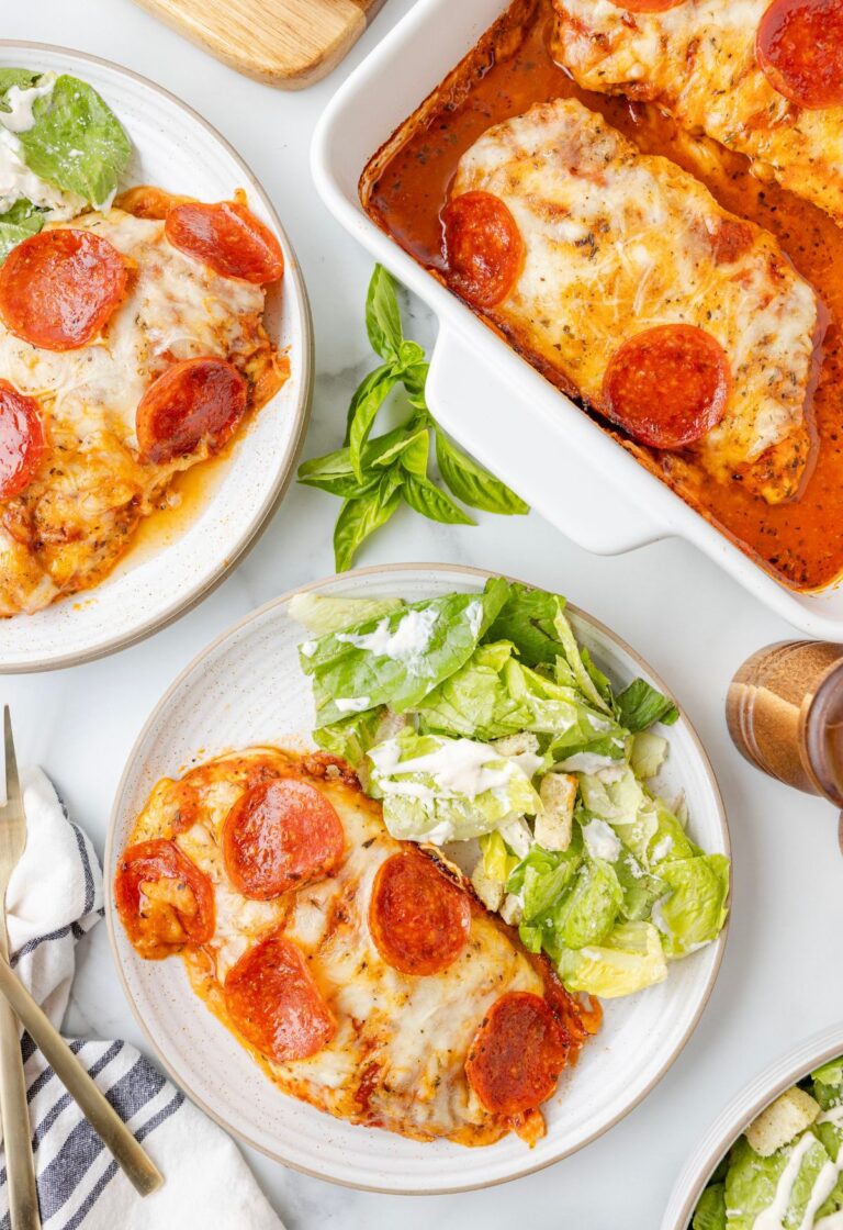 Pepperoni Pizza Chicken Bake (EASY Dinner Recipe) - Together as Family