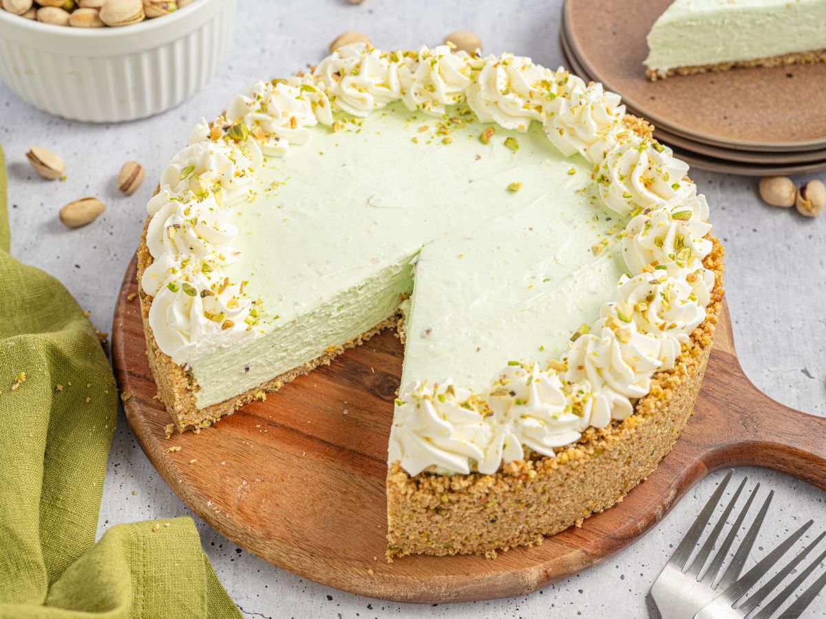 Creamy Pistachio Cheesecake (Easy No-Bake Recipe) - Together as Family