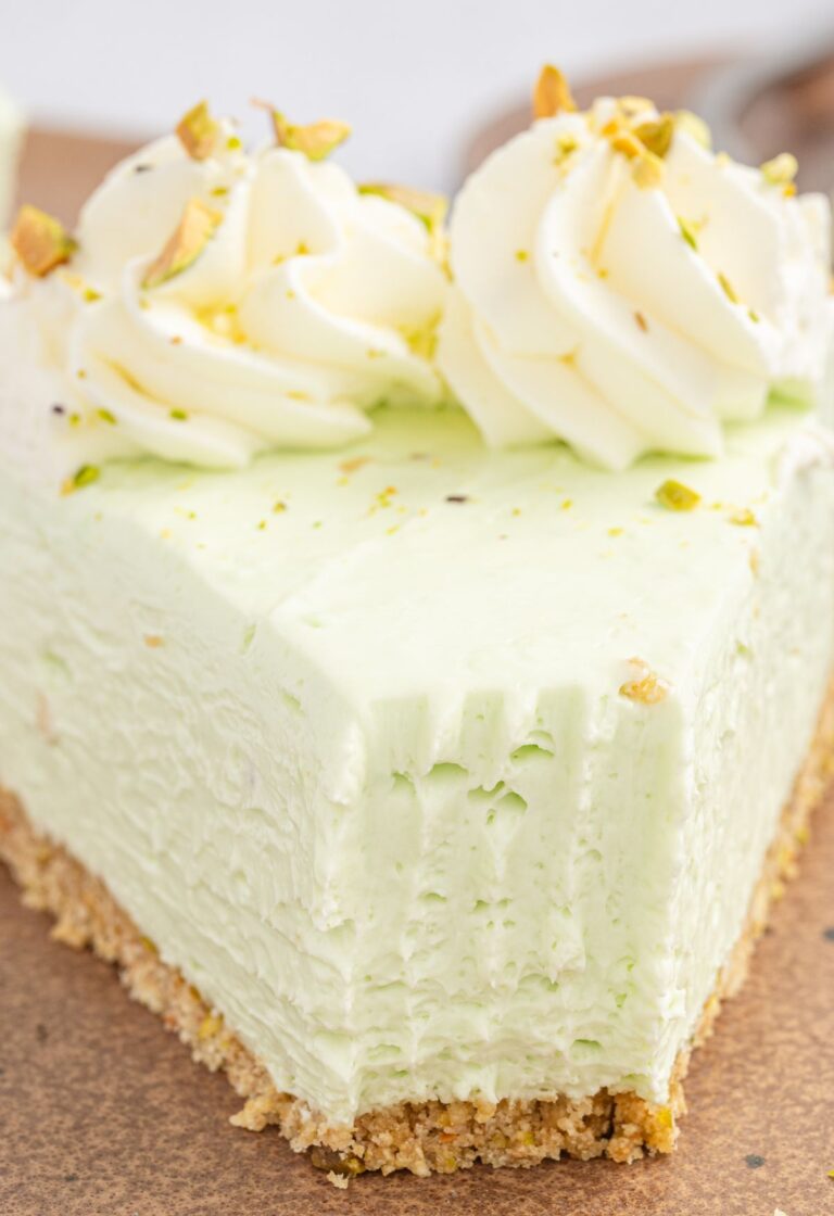 Creamy Pistachio Cheesecake (Easy No-Bake Recipe) - Together as Family