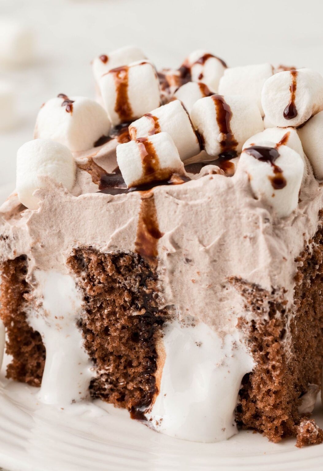 Hot Chocolate Poke Cake - Together as Family