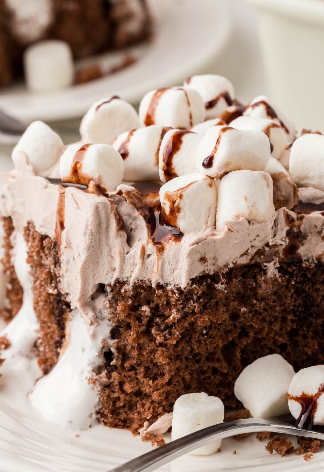 Hot Chocolate Poke Cake - Together as Family