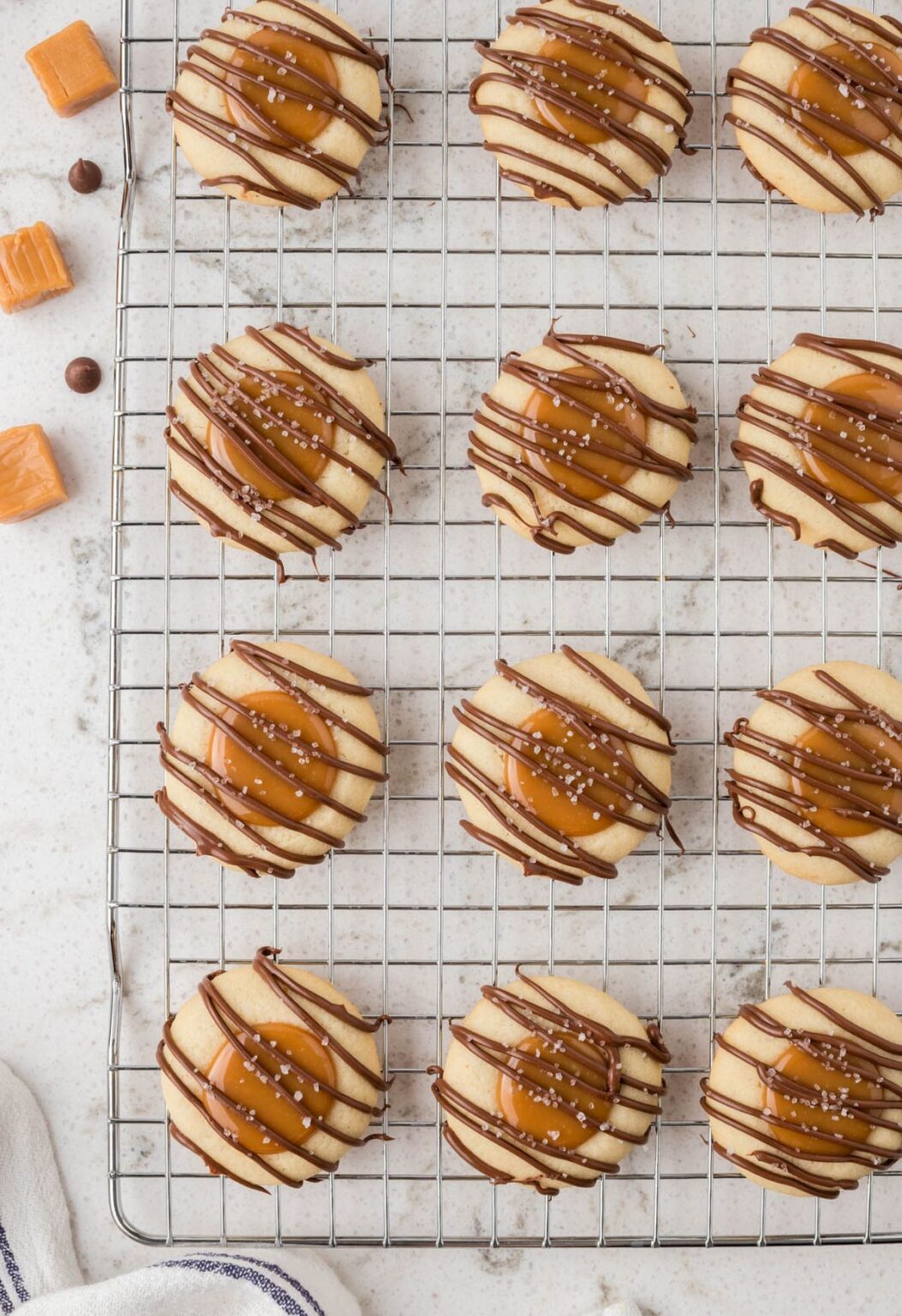 Twix Thumbprint Cookies - Together as Family