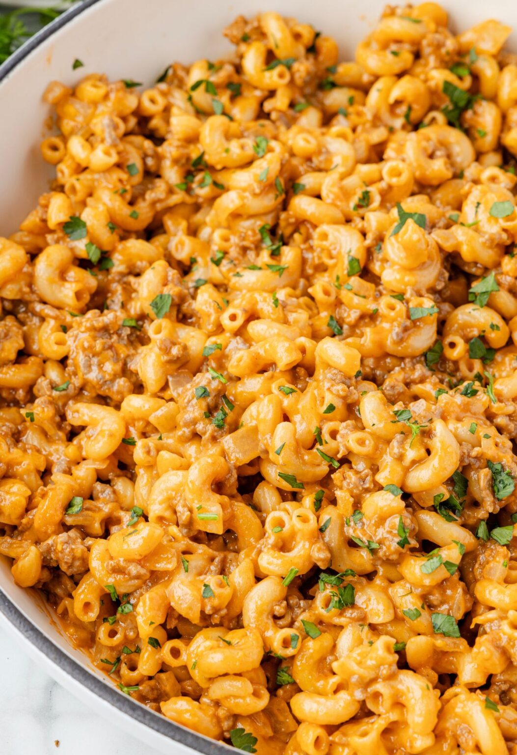 One Pot Cheeseburger Macaroni - Together as Family