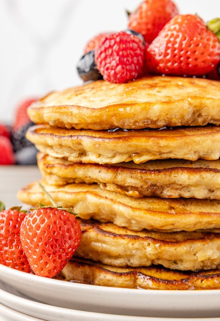 The Best Fluffy Oatmeal Pancakes - Together as Family