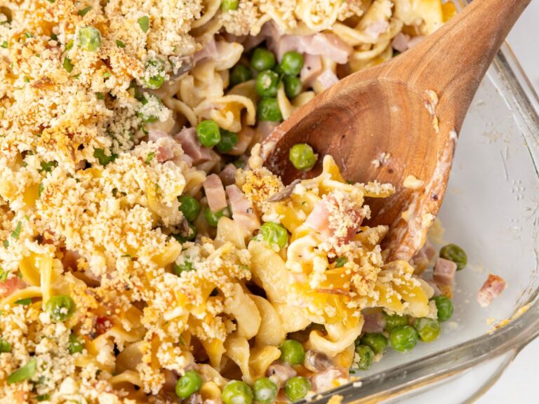 Cheesy Ham Noodle Casserole - Together as Family