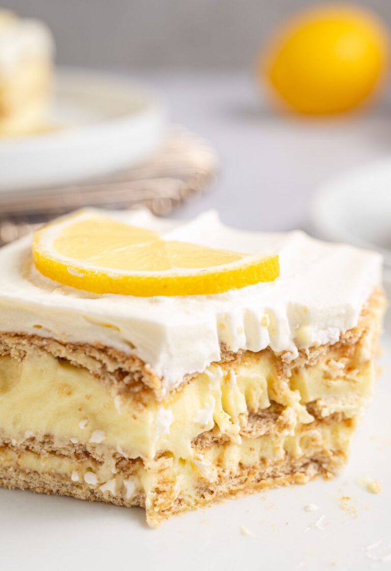 No Bake Lemon Icebox Cake - Together as Family