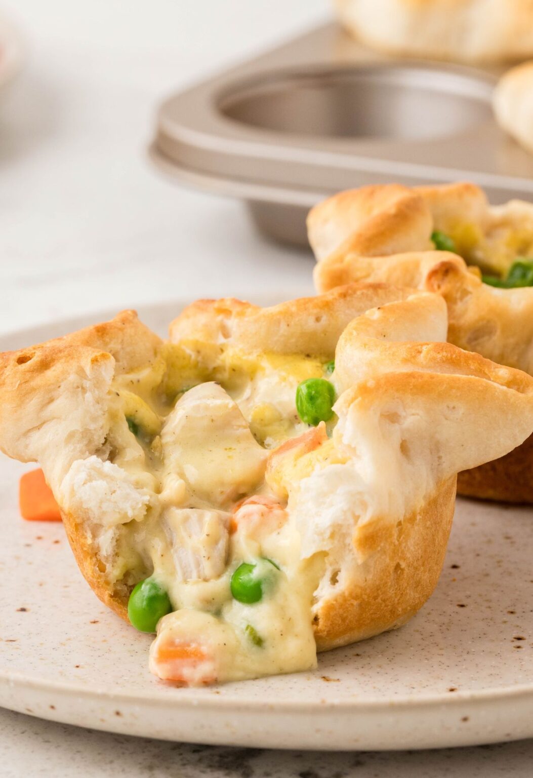 EASY Mini Chicken Pot Pies (Made In A Muffin Tin) - Together as Family