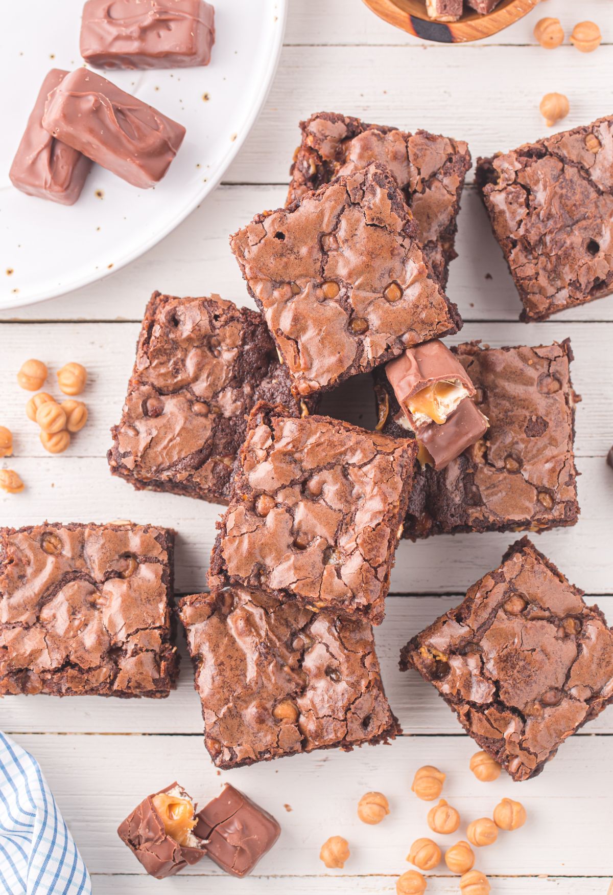 Easy Snickers Brownies - Together as Family
