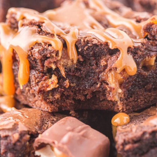 Easy Snickers Brownies - Together as Family