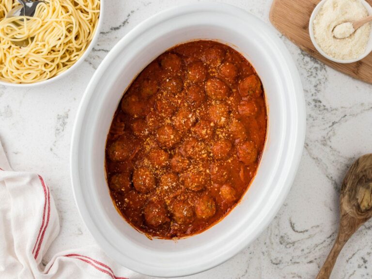 EASY Crockpot Meatball Marinara - Together as Family
