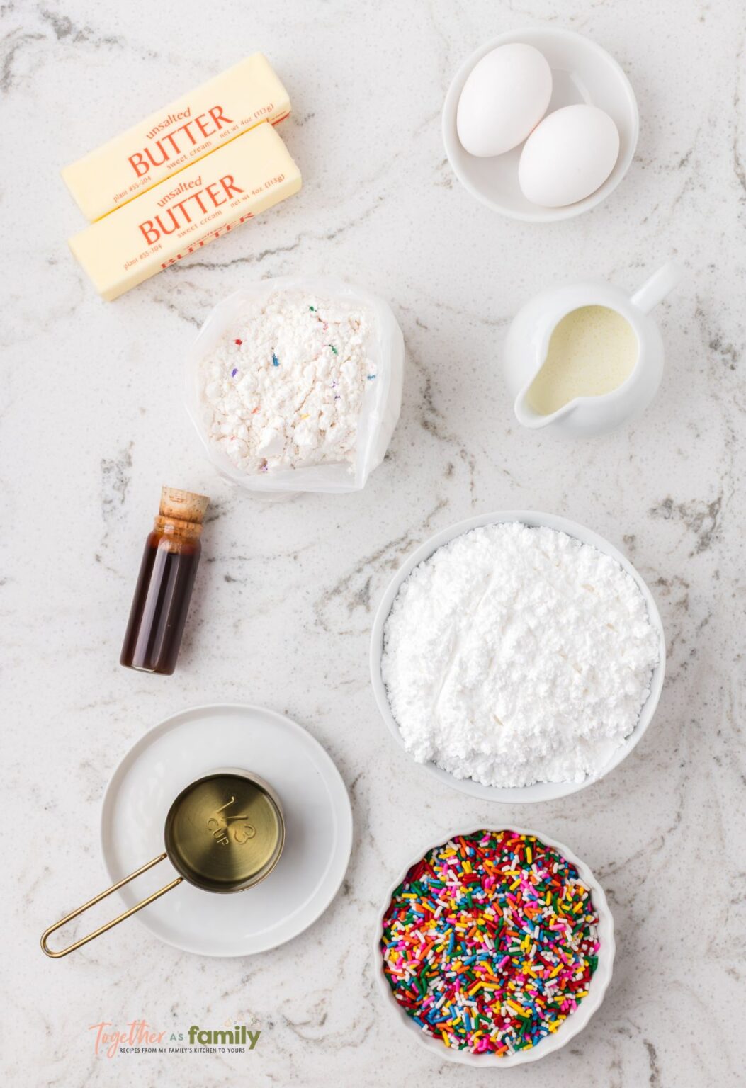 Easy Frosted Funfetti Cake Mix Cookies - Together as Family