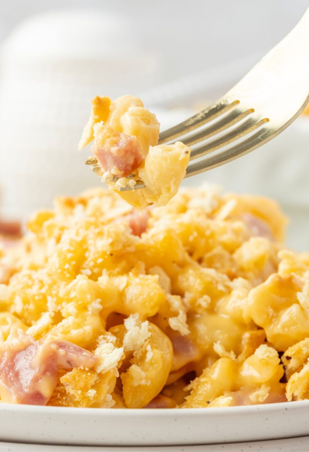 Cheesy Ham Pasta Casserole - Together as Family