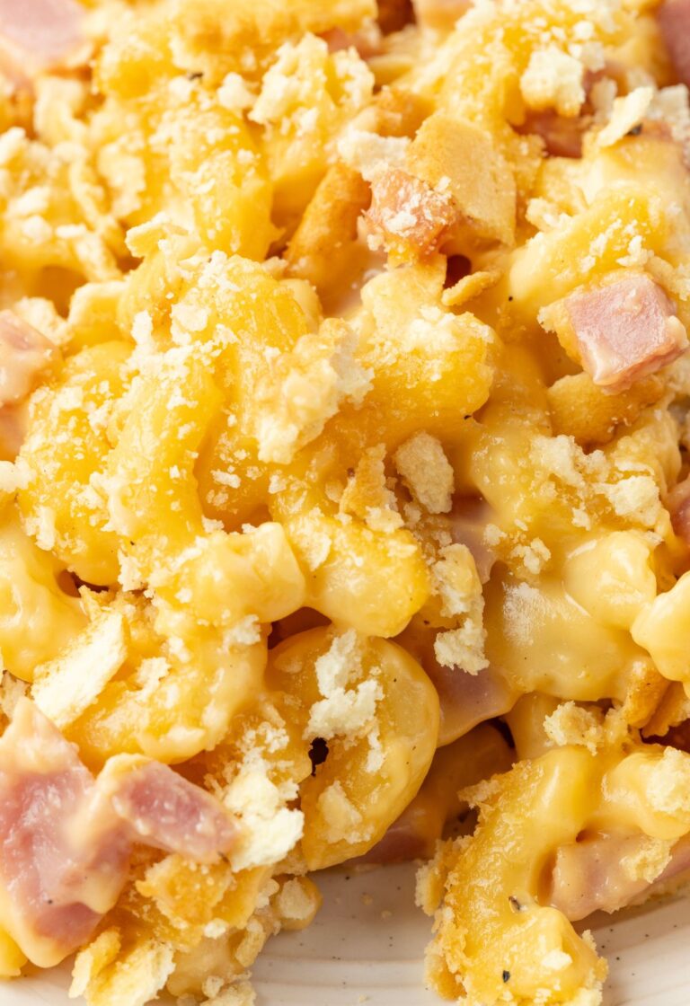Cheesy Ham Pasta Casserole - Together as Family