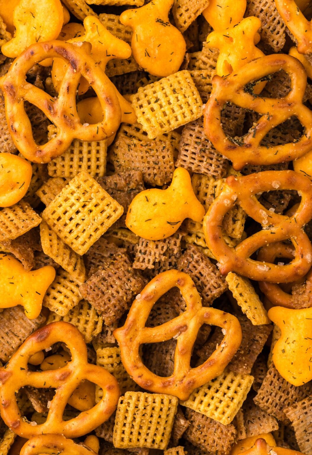 Dill Pickle Chex Mix Recipe (Savory Party Snack Mix) - Together as Family