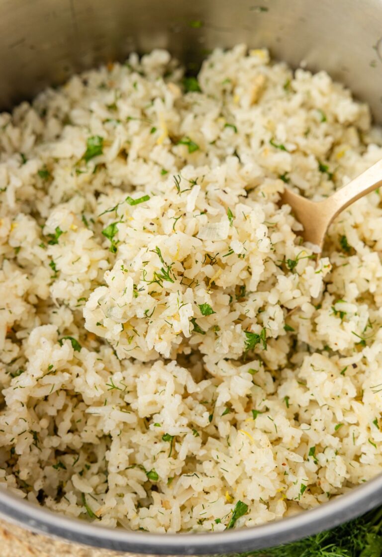 Herby Lemon Greek Rice Pilaf Recipe - Together as Family