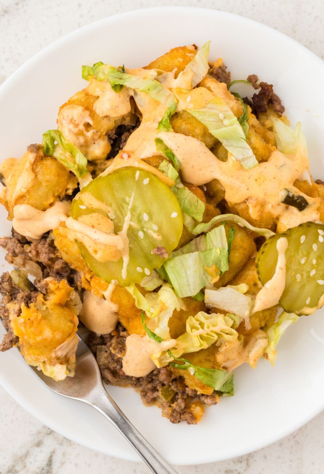 Big Mac Tater Tot Casserole - Together as Family