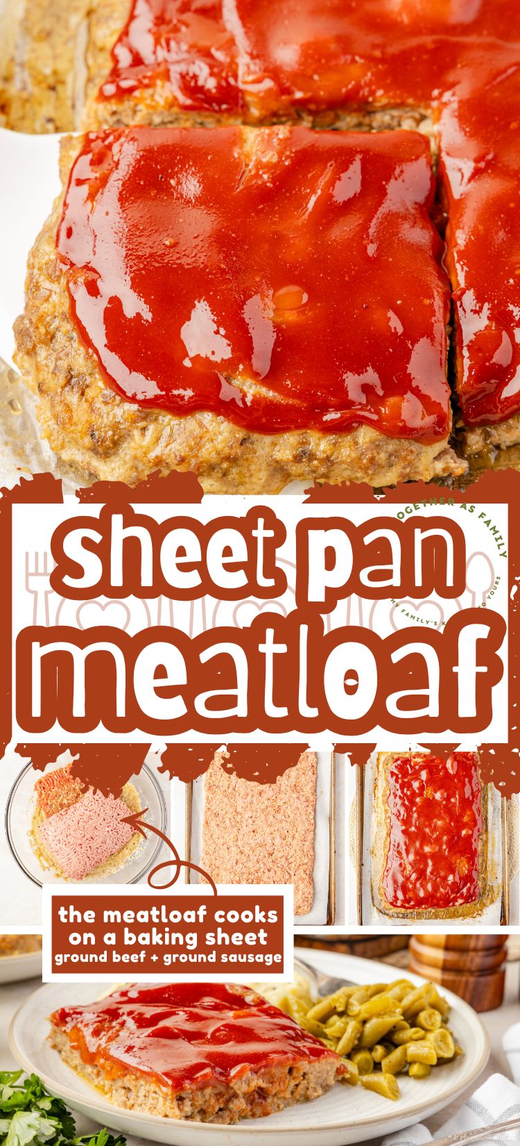 Sheet Pan Meatloaf Recipe (Glazed Meatloaf) - Together as Family